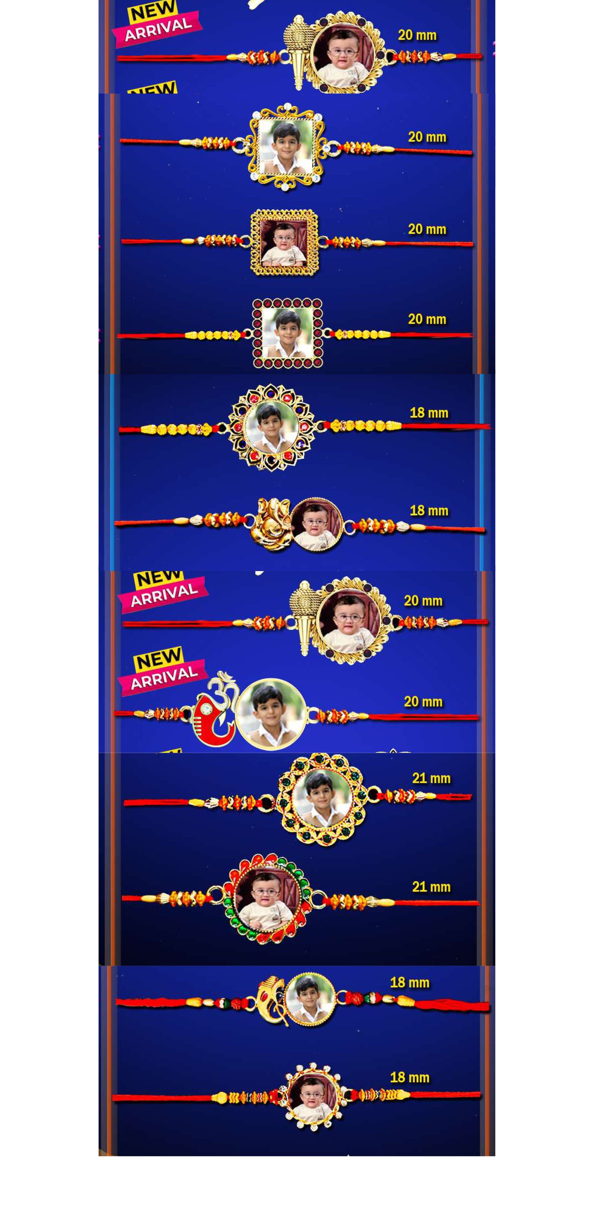 Rakhi 120 Pcs Bundle- Customize Sublimation Rakhi Mix designs ...