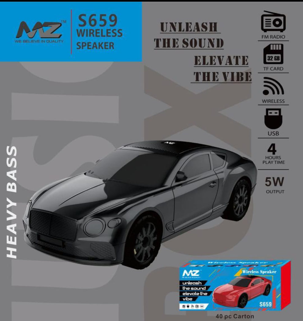 MZ Wireless Car-Shaped Speaker – Style Meets Sound! – BulkSeller.in